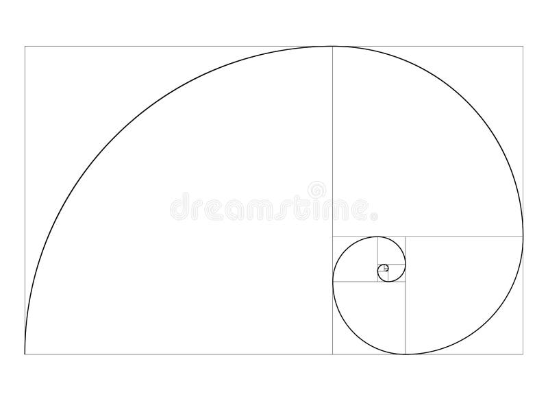Golden Ratio Template Vector. Golden Section Frame Stock Vector ...
