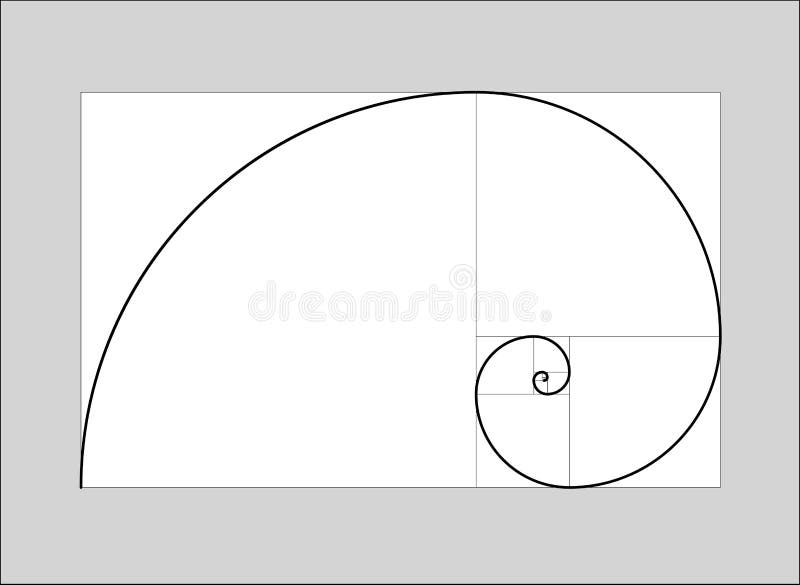 Golden Ratio Template Vector. Golden Section Frame Stock Vector ...
