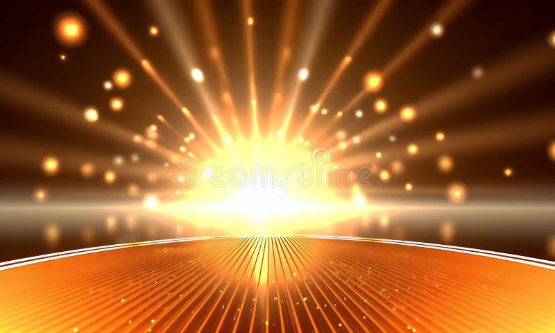 Golden Rays Burst from a Bright Light Source, Illuminating a Textured ...