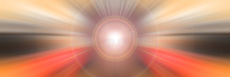 Golden Rays of Light. Light from Central Point. Bright Flash of Light ...