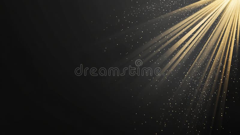 Golden Rays of Light Radiating from the Corner Brightening a Dark Plain ...