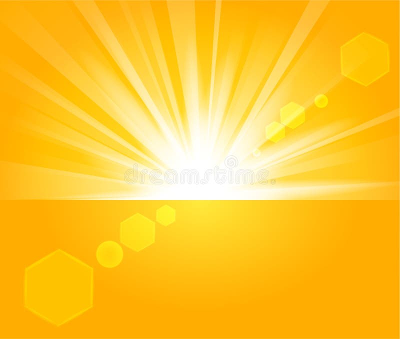 Yellow Rays Rising Background Stock Vector - Illustration of radiate ...