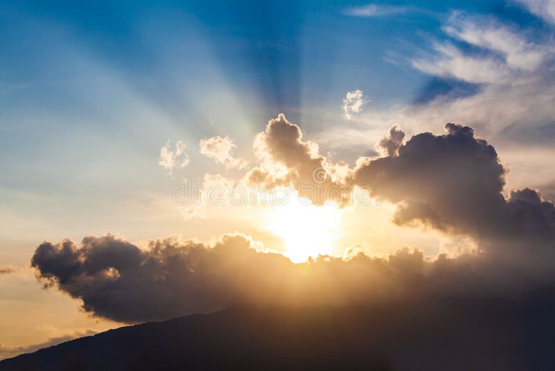 Golden rays cloud stock image. Image of sunlight, golden - 185439