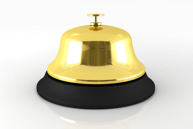 Golden Reception Bell stock illustration. Illustration of gold - 36703142