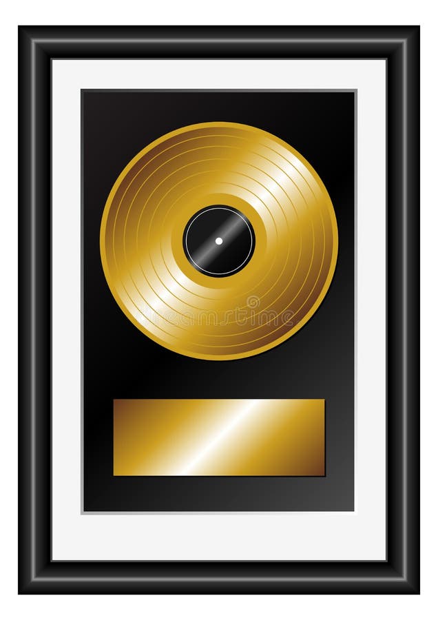 Golden record stock vector. Illustration of fashioned - 9686097