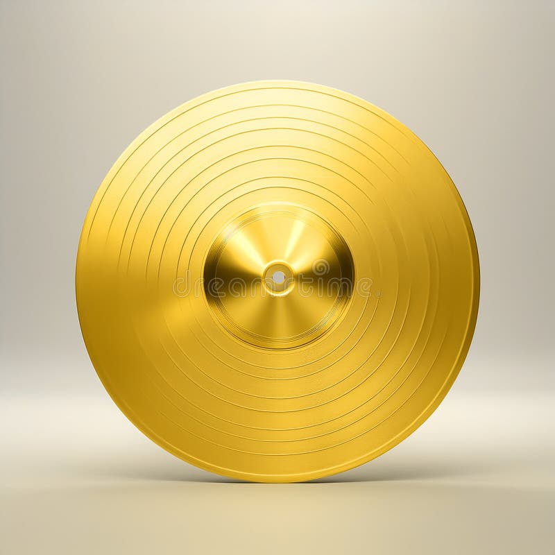 Golden record stock illustration. Illustration of turntable - 323276095