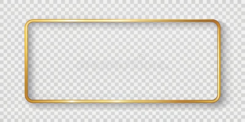 Golden Rectangle Isolated on Transparent Background AI-Created Content ...