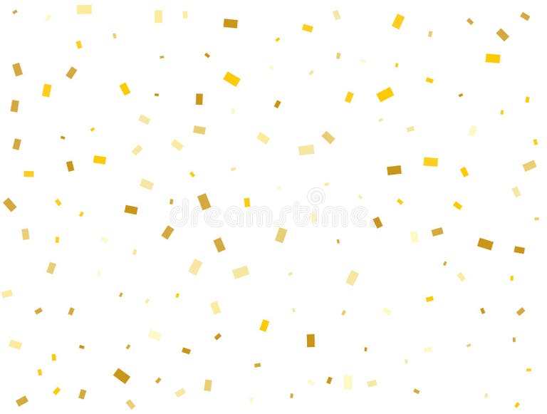 Golden Rectangles Confetti Background. Vector Illustration Stock Vector ...