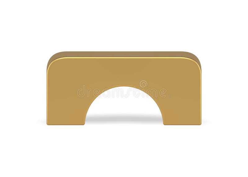 Golden Rectangular Arch Curved Metallic Geometric Shape Decorative ...