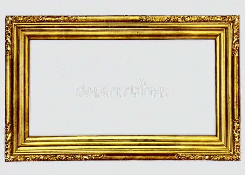 Golden rectangular frame stock image. Image of window - 281680033