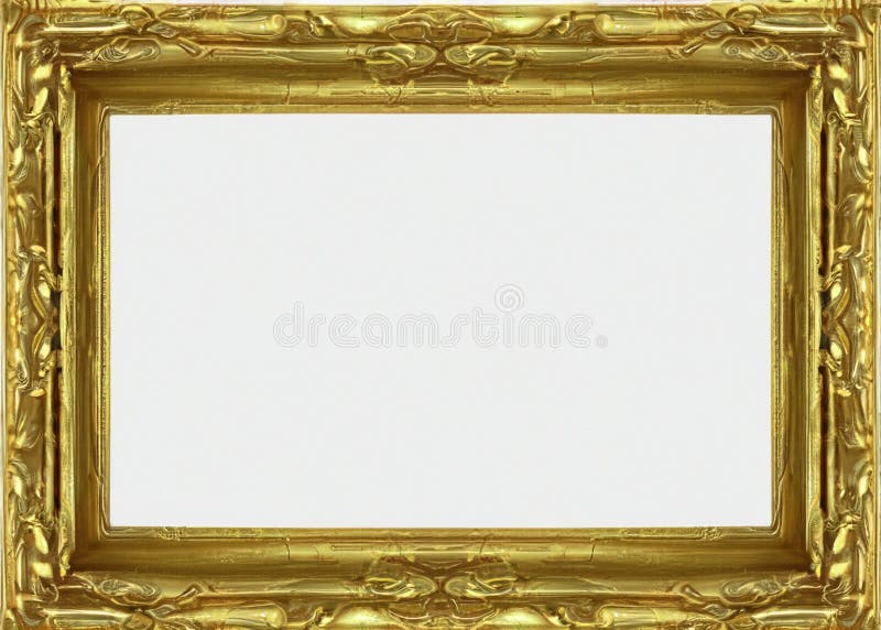 Golden rectangular frame stock photo. Image of window - 281680036