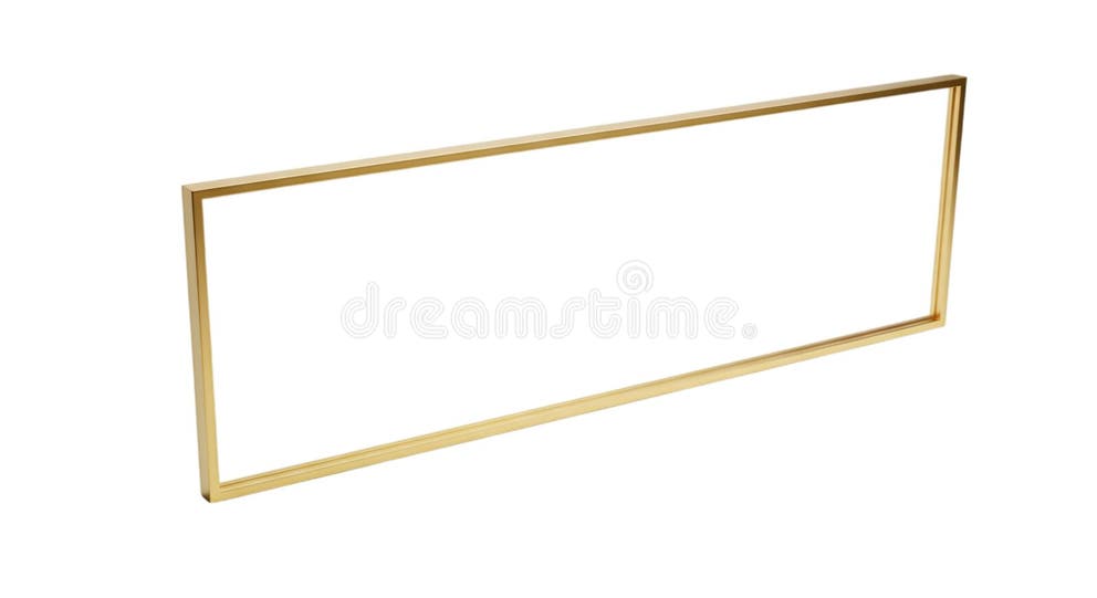 Golden Frame: Rectangular, Metallic, Modern Style, for Art Display, or ...