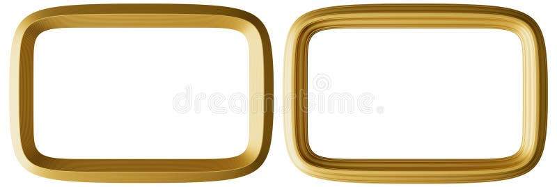 Golden Rectangular Frames with a Sleek Metallic Border Create an ...