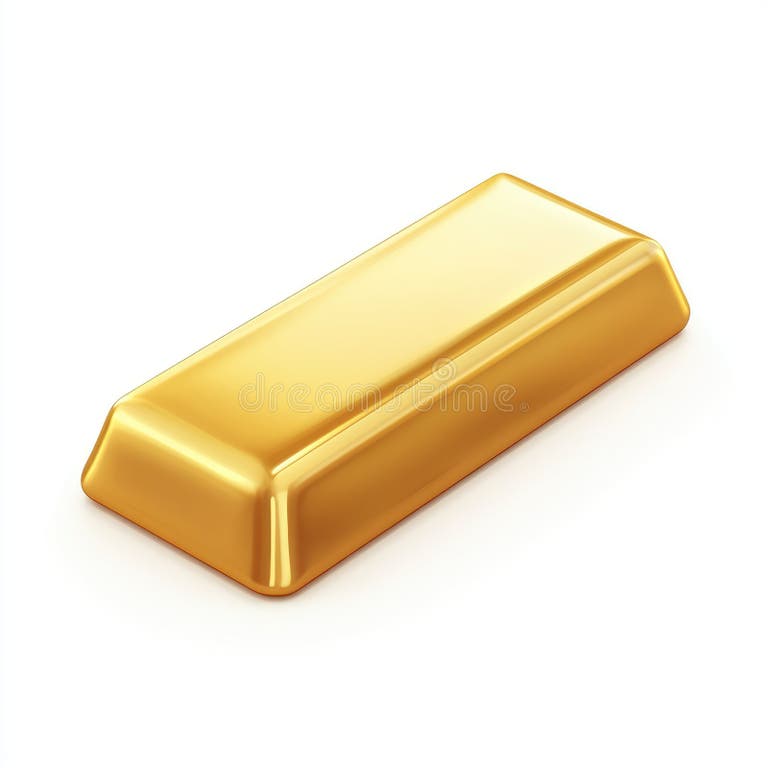 Golden Rectangular Ingot of Precious Metal Stock Illustration ...