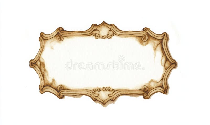 A Golden Rectangular Plaque with No Image is Set on a Background of ...