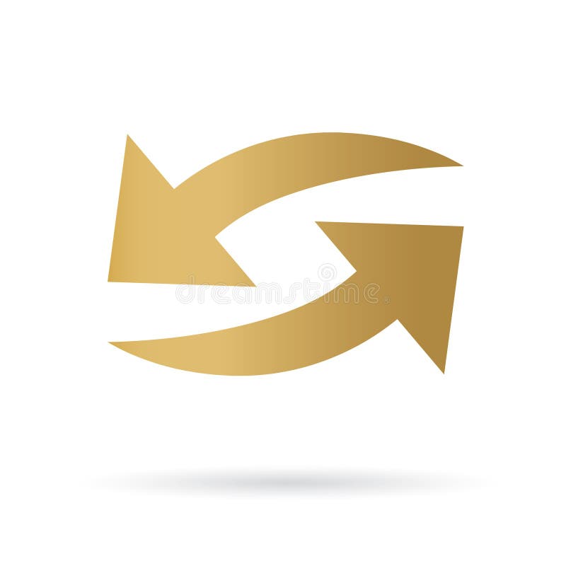 Golden recycle sign stock vector. Illustration of environmental - 171683567