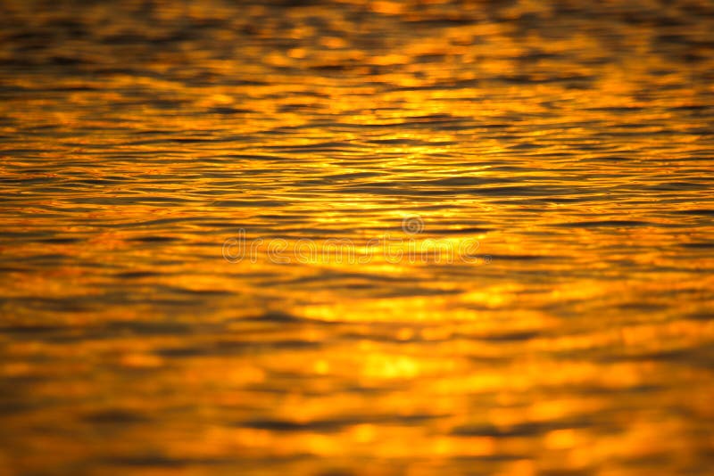 Golden Reflection of the Setting Sun on the Ocean Surface Stock Image ...