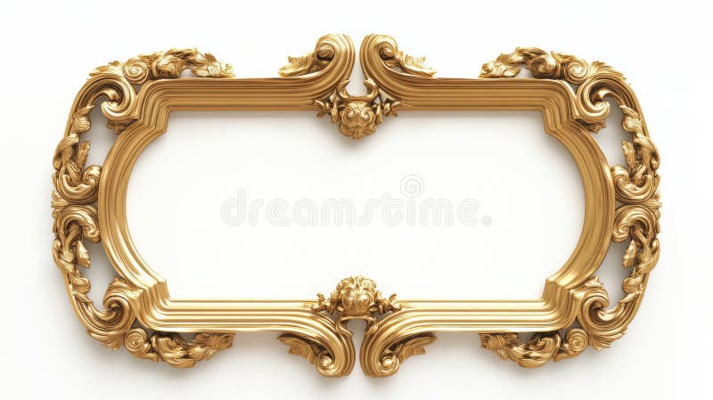 Golden Renaissance Style Frame for Art Display and Design Concepts ...