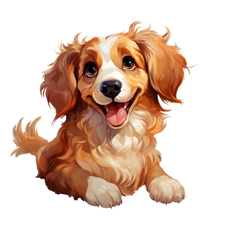 Golden Retriever Dog. Vector Illustration. Stock Vector - Illustration ...