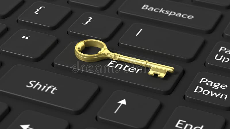 Golden Key Keyboard Stock Illustrations – 839 Golden Key Keyboard Stock ...
