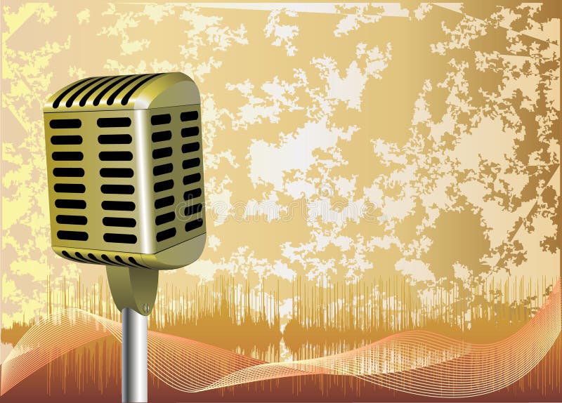 Country music - microphone stock vector. Illustration of pattern - 4378090