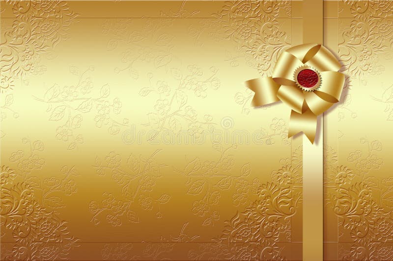 Golden ribbon stock illustration. Illustration of natural - 13360928