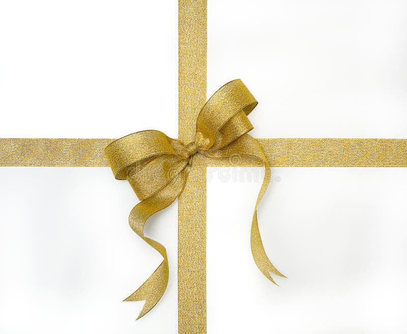 Golden ribbon stock image. Image of birthday, golden, love - 5764469