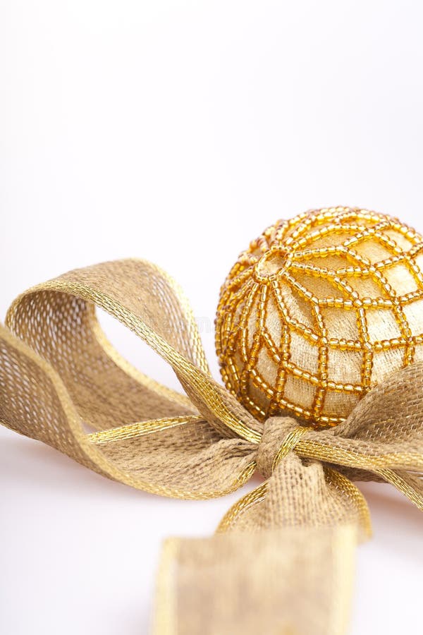 Golden ribbon an ball stock image. Image of tradition - 16947029