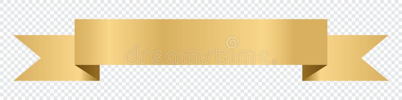 Golden Ribbon or Label. Banner Symbol. Wave Banner Elements Stock ...