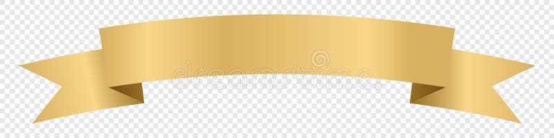 Golden Ribbon or Label. Banner Symbol. Wave Banner Elements Stock ...