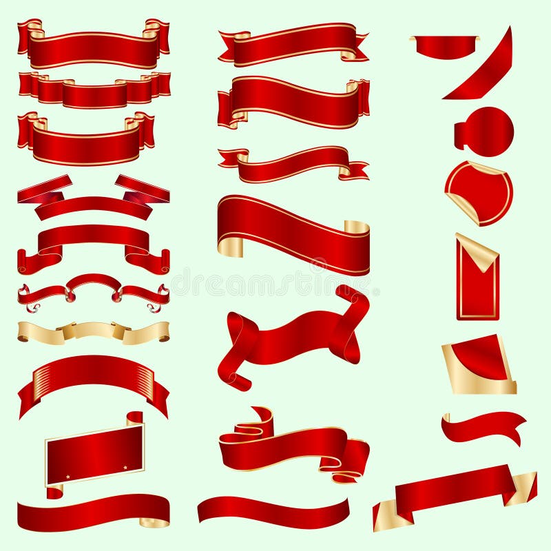 Golden Ribbon Promotion Banner Design Template Stock Vector ...