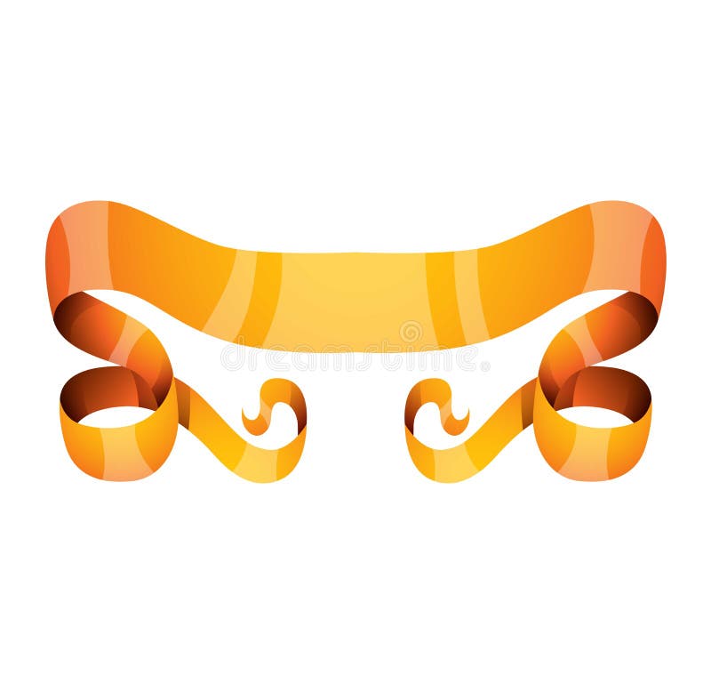 Golden Ribbon Vector Illustration Stock Vector - Illustration of gift ...