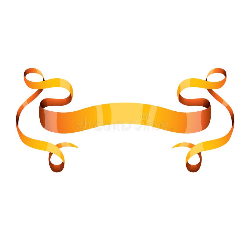 Golden Ribbon Vector Illustration Stock Vector - Illustration of card ...