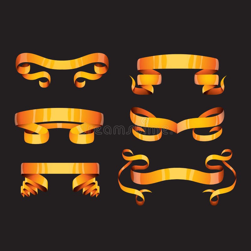 Golden Ribbon Vector Illustration Stock Vector - Illustration of ...