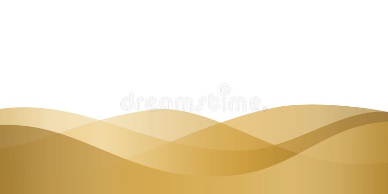 Golden Ribbon Waves Separation Shape Vector Background Stock ...