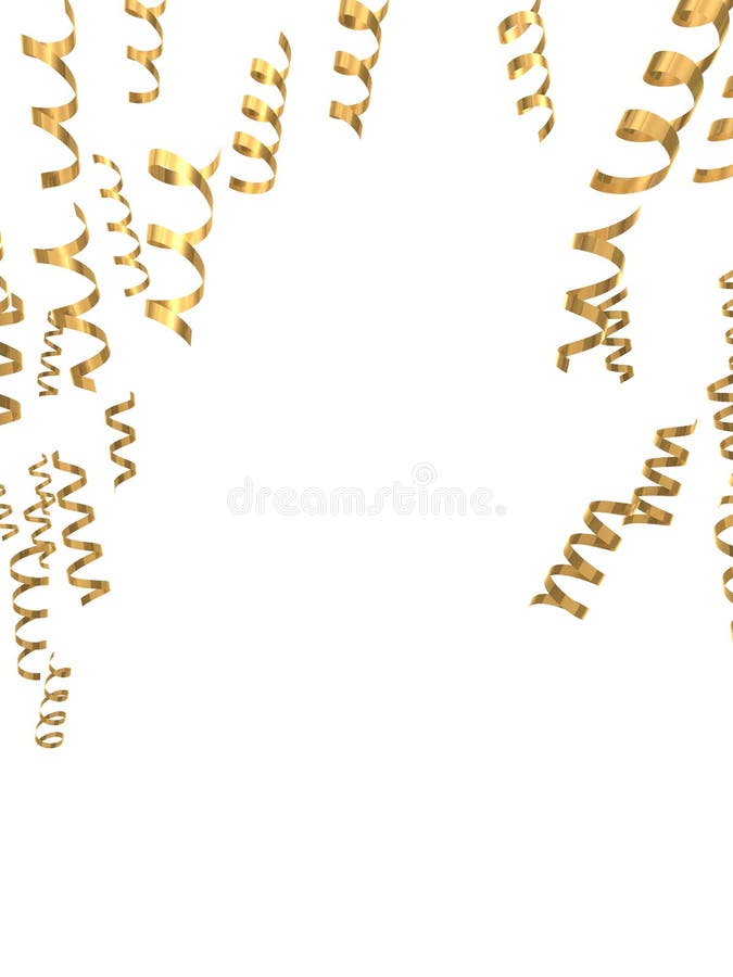Golden ribbons stock illustration. Illustration of decorate - 4575179