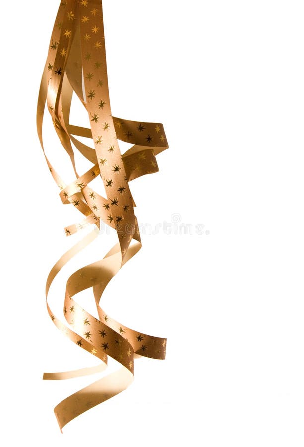 Golden Ribbons Texture on White Background Stock Photo - Image of ...