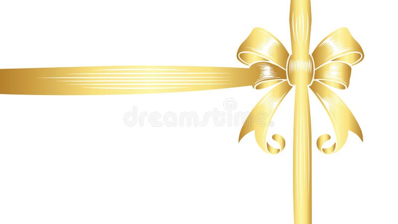 Golden Ribbons and Bow on Cross Stock Vector - Illustration of produce ...
