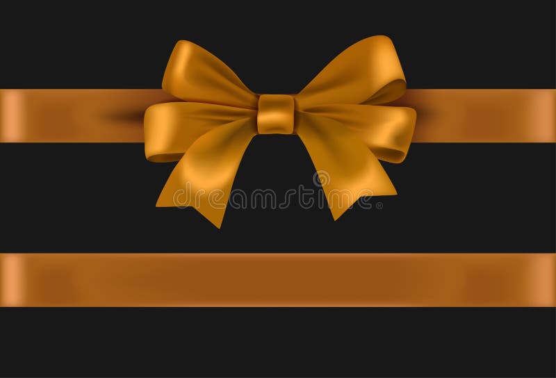 Golden Ribbons Set. Realistic Vector Stock Vector - Illustration of ...