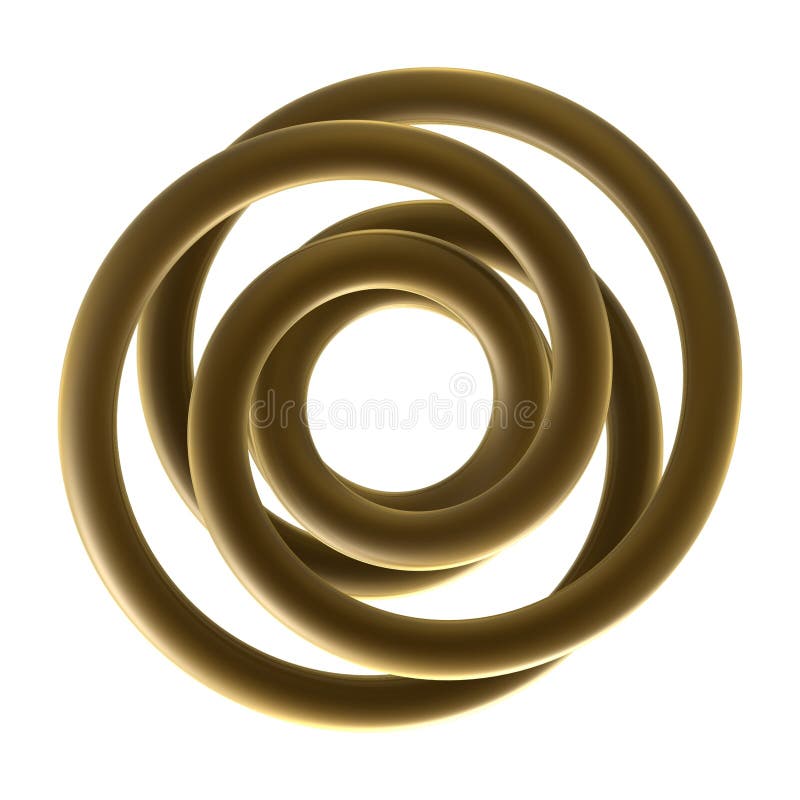 Golden ring stock illustration. Illustration of knot, christmas - 885864