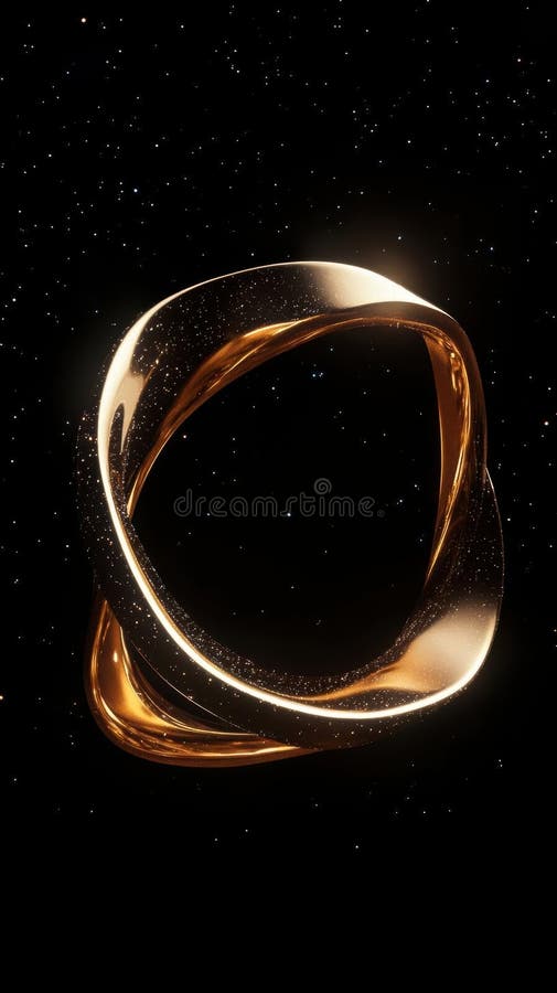 Golden Ring in the Cosmos stock illustration. Illustration of luxury ...