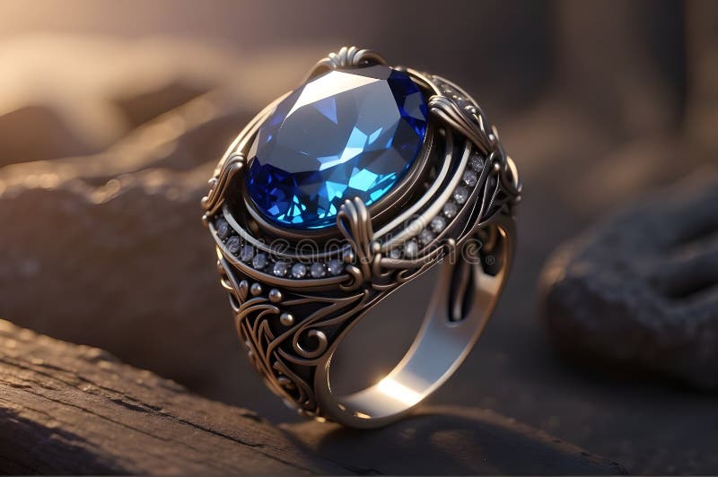 Golden Ring with Diamonds, Old Gold Ring Stock Image - Image of ...