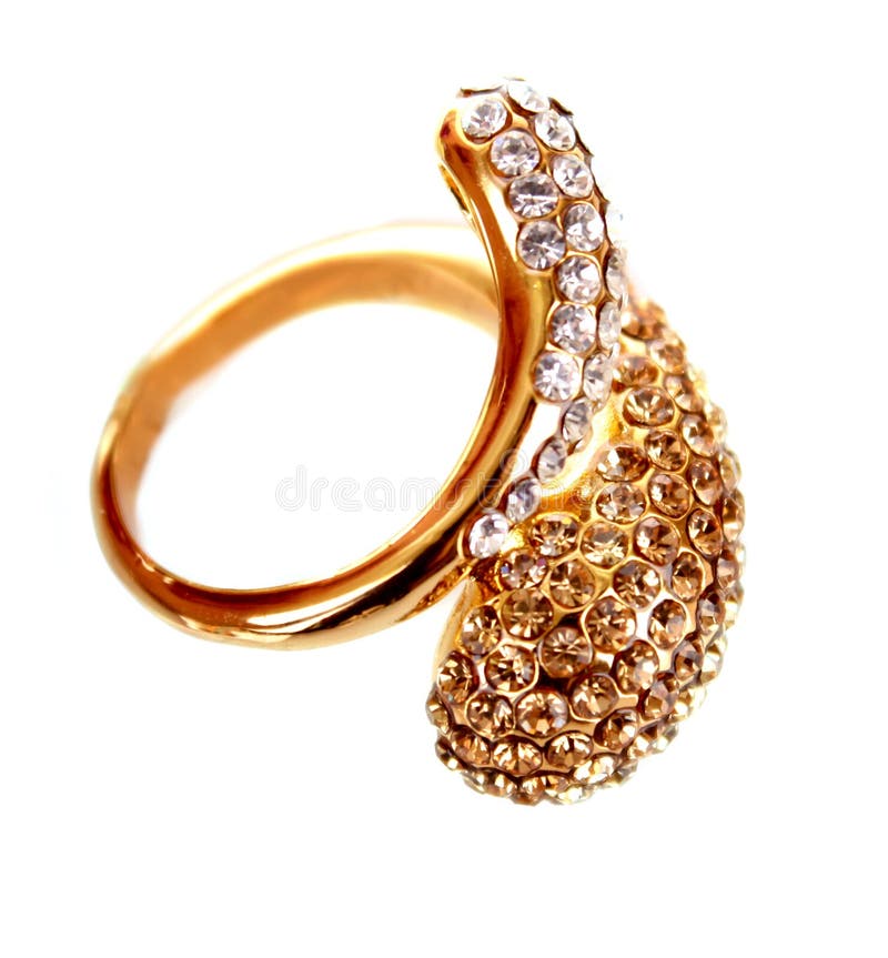 Golden ring isolated stock photo. Image of personal, jewelry - 17596010