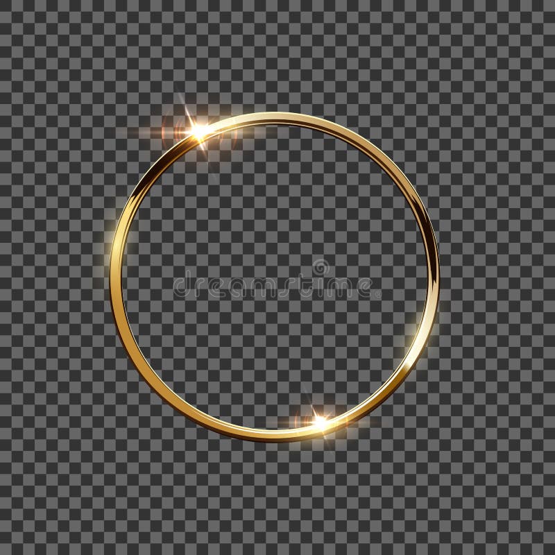 Golden Ring Isolated on Transparent Background. Vector Design Element ...