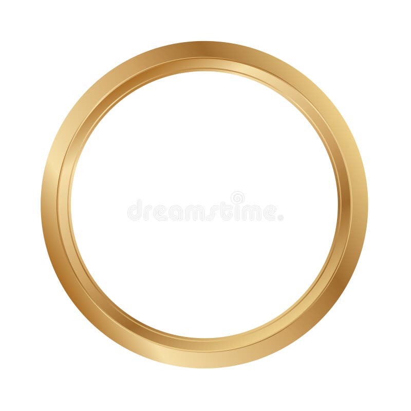 Golden Ring Vector . Gold Circle Frame Stock Vector - Illustration of ...