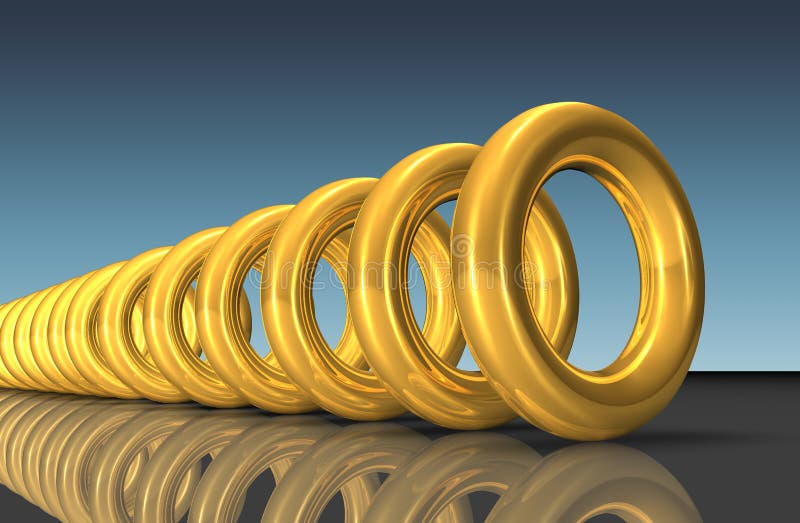 Golden rings stock illustration. Illustration of concept - 1201358