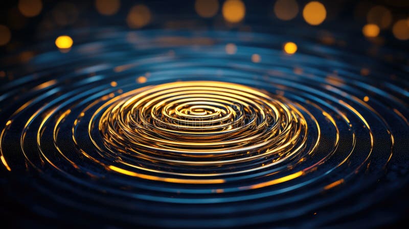 Golden Ripple Effect Concept for Modern Art, Graphic Design and ...
