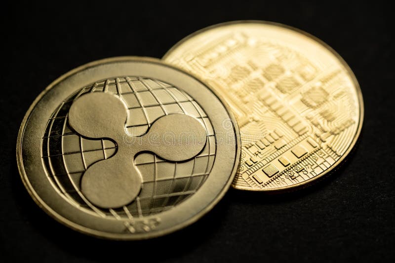 Golden Ripple XRP Cryptocurrency Editorial Photography - Image of ...