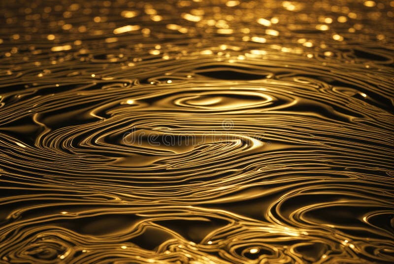 Golden Rippled Water Texture Background Stock Photo - Image of liquid ...