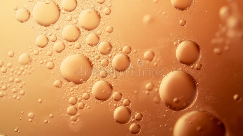 Golden Ripples and Bubbles Creating an Abstract Watery Texture Stock ...